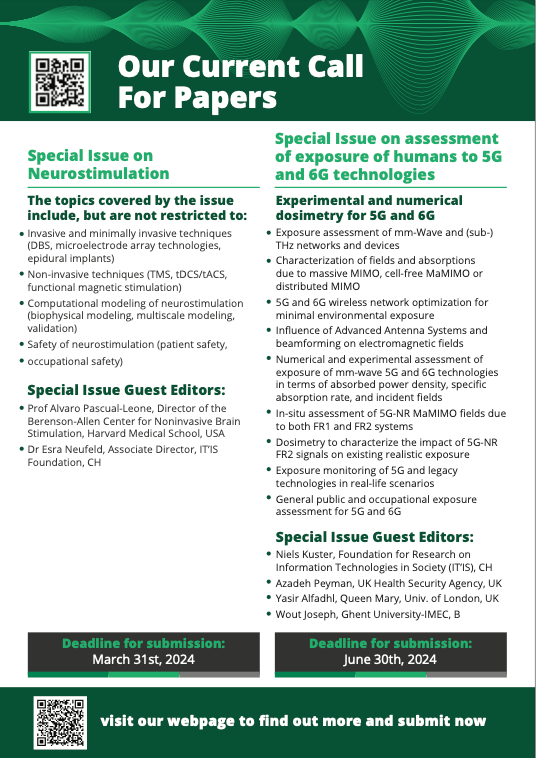 Special Issues Bioelectromagnetics Journal - BIOEM